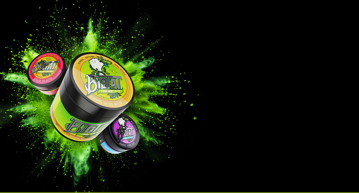 Industry 1st range of naturally numbing tattoo products – Biotat